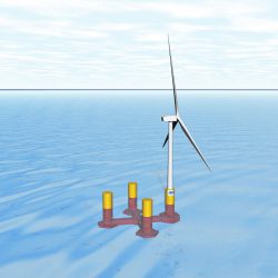 12MW級風車にも対応するセミサブ形浮体を開発【JMU】コンパクトな本体で鋼材使用量を削減、国内外の造成所で建造可能 | 新エネルギー新聞
