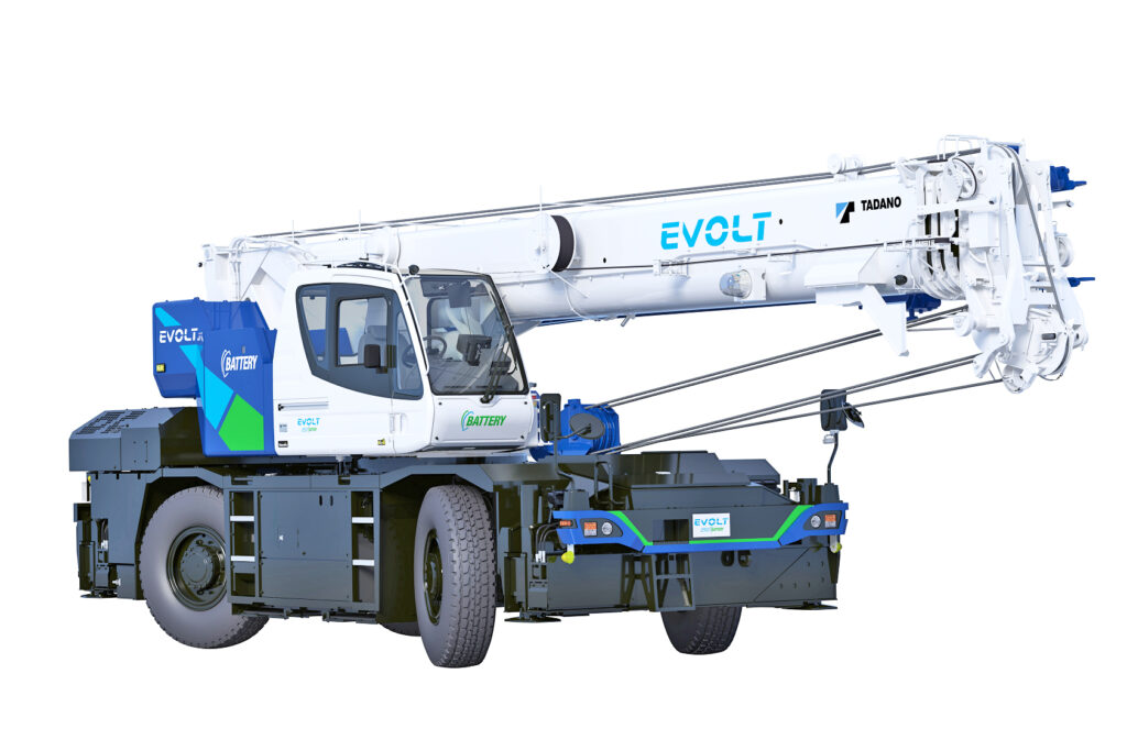 フル電動クレーン車発売【タダノ】満充電でクレーン作業時間5時間＋走行約42km可能